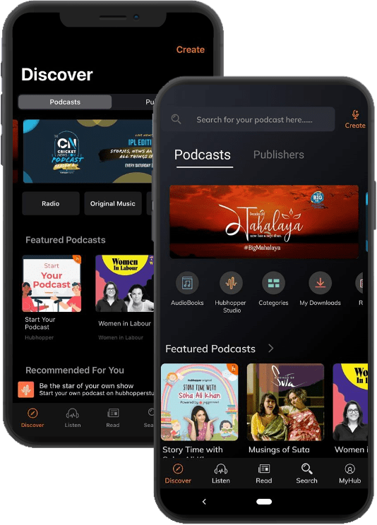 Free Podcasts, Audiobooks, News & Music | Listen & Create on Hubhopper